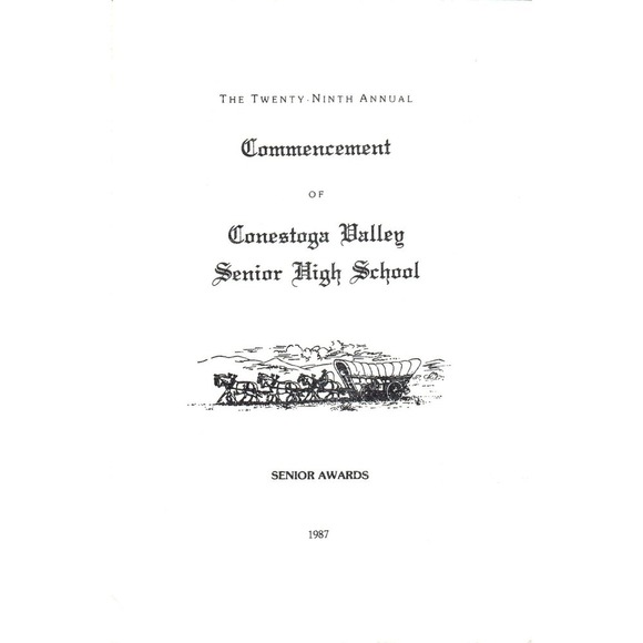 None | Accents | 987 Conestoga Valley High School Commencement Program ...